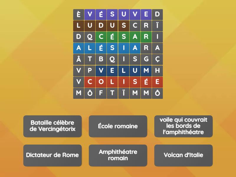 Mots-cachés culture - Wordsearch