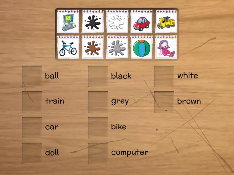 KB1 U3 toys+colours - Match up