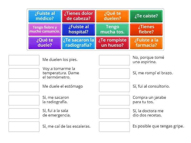 ¿Qué te pasa? - Match up