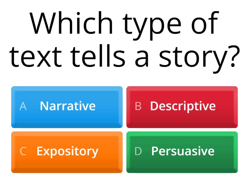 Exploring Text Types Quiz