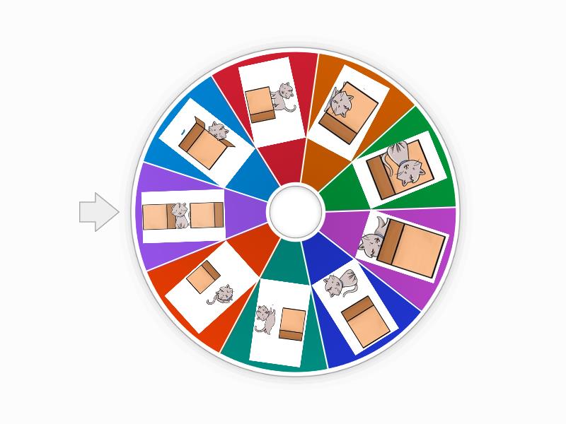 prepositions - Spin the wheel