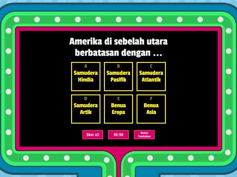 benua amerika - Gameshow quiz