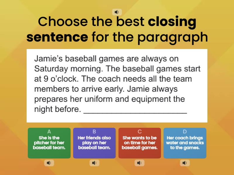 #1: EQAO Writing M/C Practice - Quiz