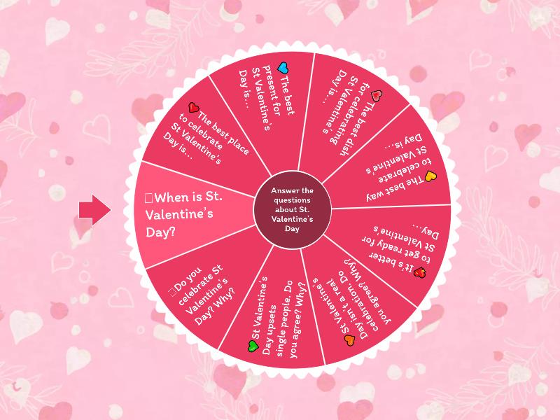 St Valentine's Day - Spin the wheel