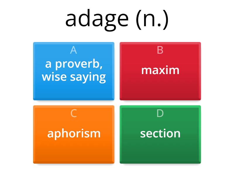 Vocabulary Unit 1 - Quiz