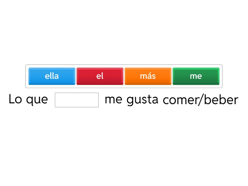 ¿Qué te gusta comer/beber? - Complete the sentence
