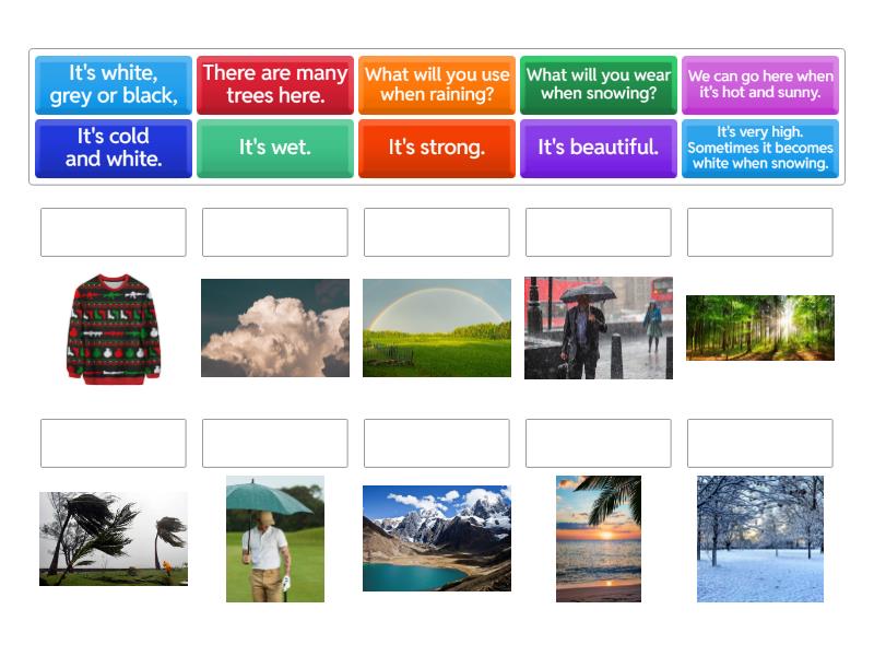 Weather vocab - Match up