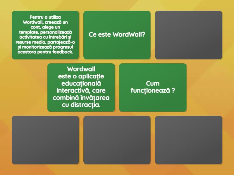 WordWall - Matching pairs