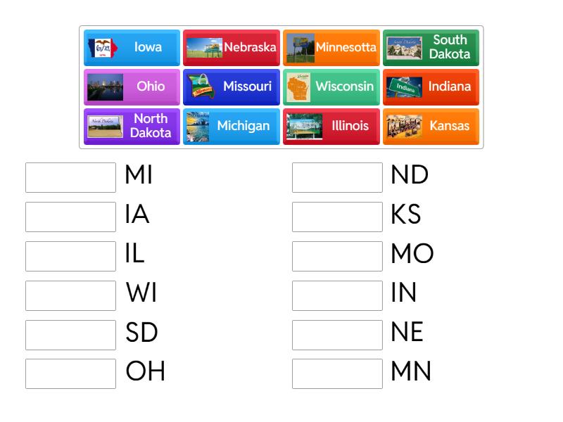 Midwest Region (abbreviations) - Match up