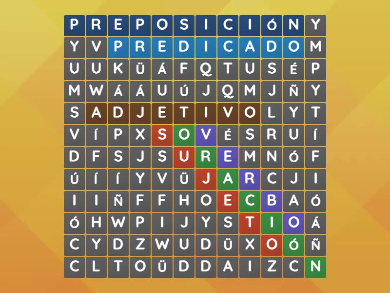 LENGUA Y LITERATURA UNIDAD 1 - 4TO DE BÁSICA SOPA DE LETRAS DE LA ...