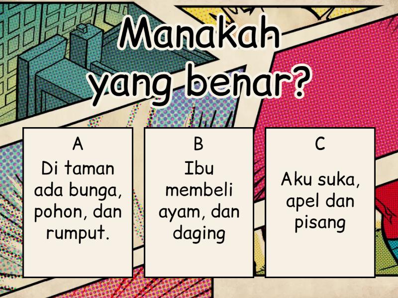 Kuis Penggunaan Tanda Baca Titik dan Koma - Quiz Kuis Penggunaan Tanda Baca Titik dan Koma - Quiz