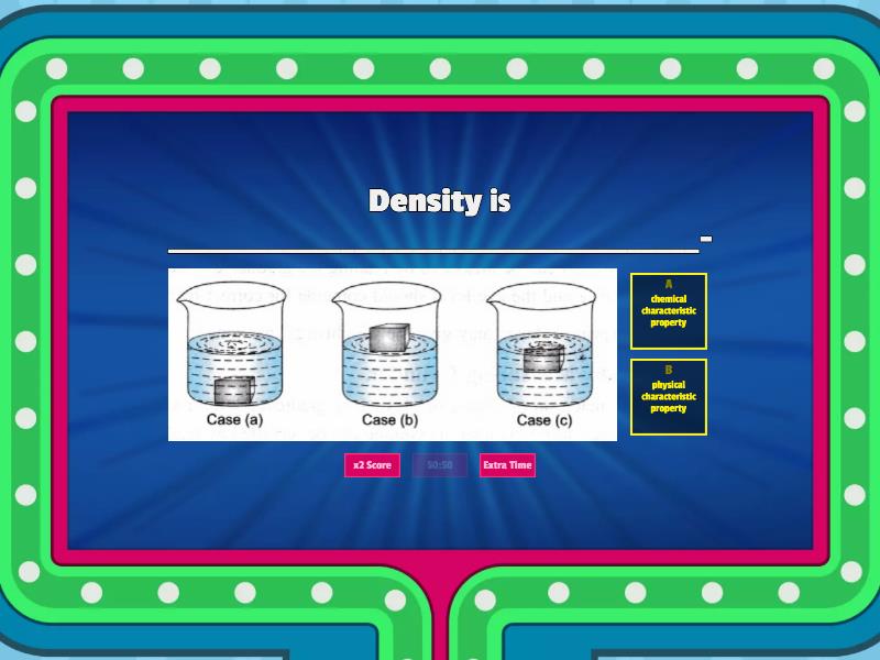 Density Review Practice - Gameshow quiz