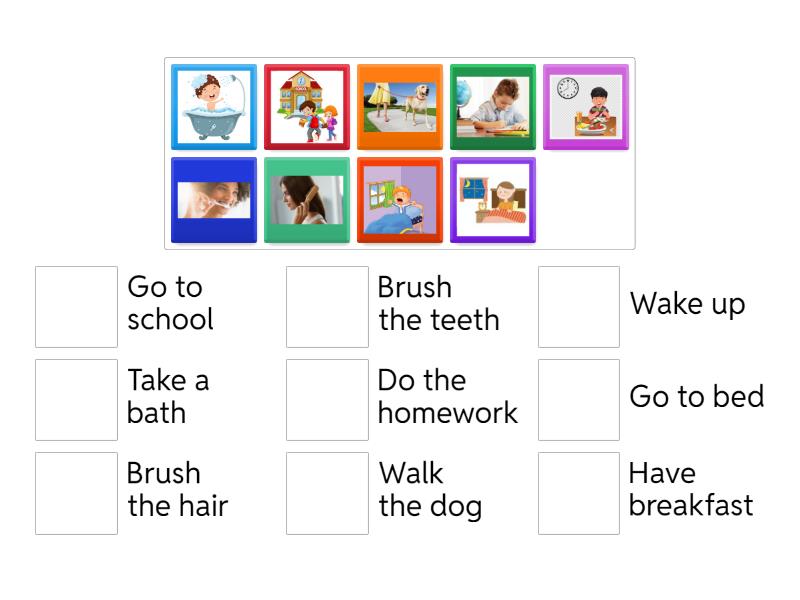 Daily routine - Match up