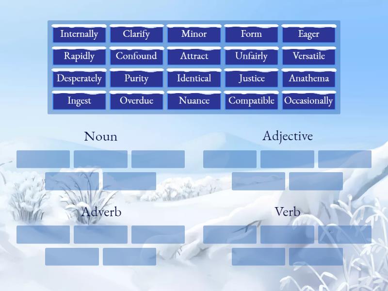 Grouping words according to their types - Group sort