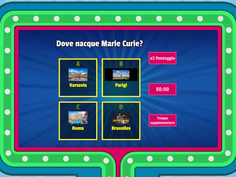 Marie Curie - Gameshow quiz