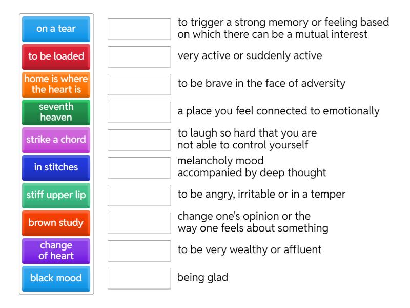 Emotion idioms - Match up