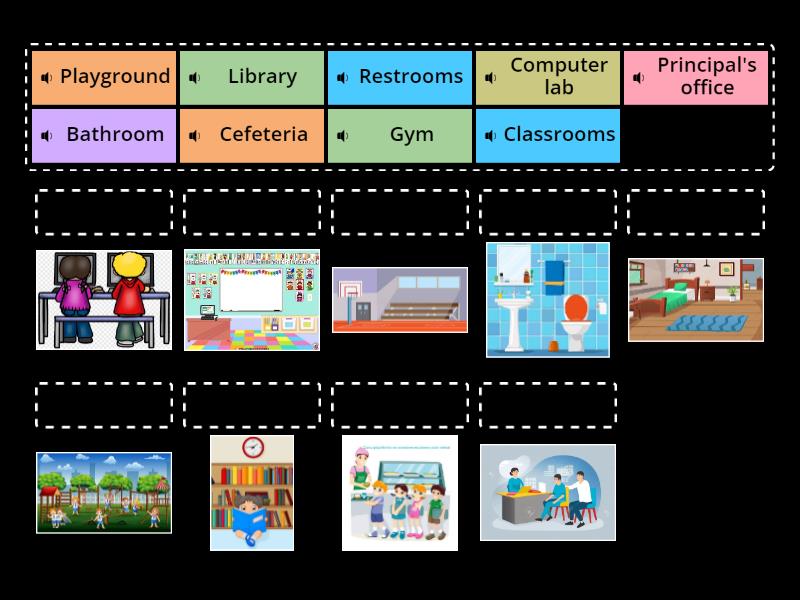 Lugares de la Escuela - Match up