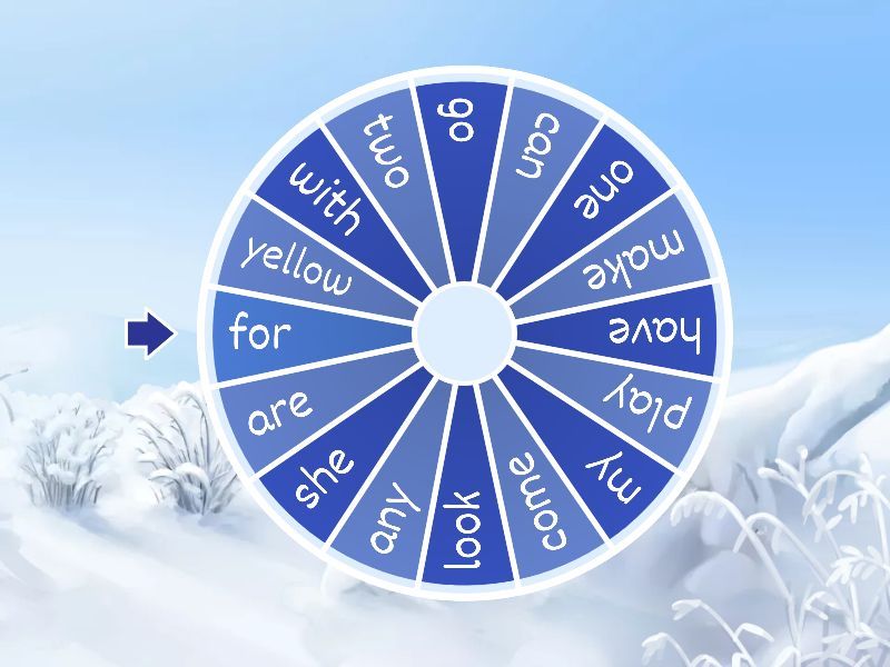 Review sight words - Spin the wheel