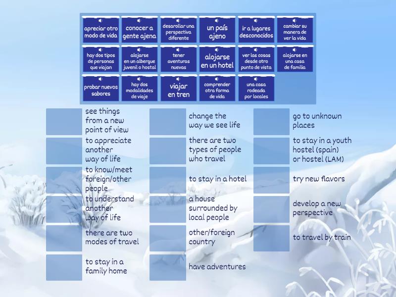 Entreculturas 4 Unidad 1 Conexion B - Match up