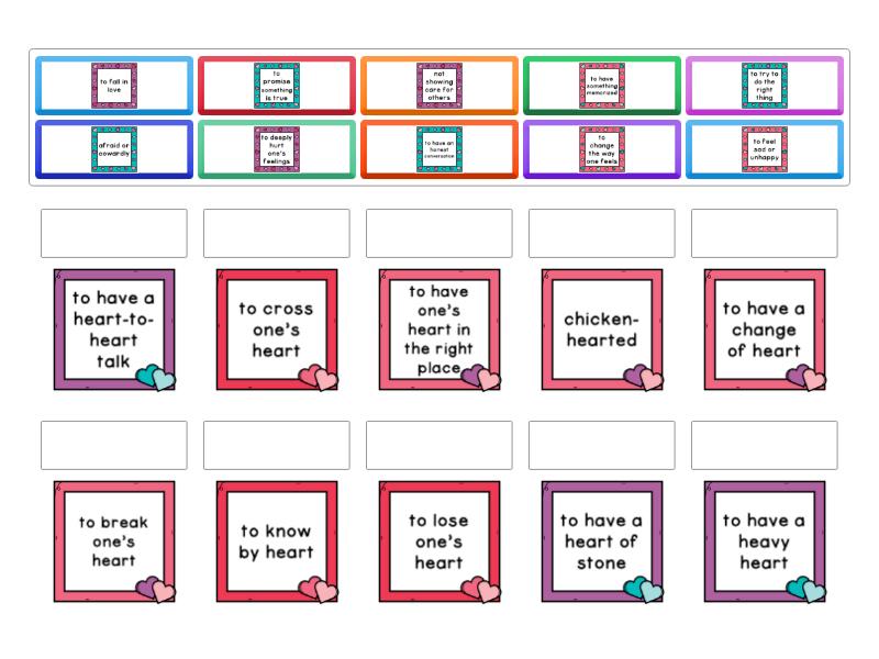 Valentine's Day Idioms - Match up
