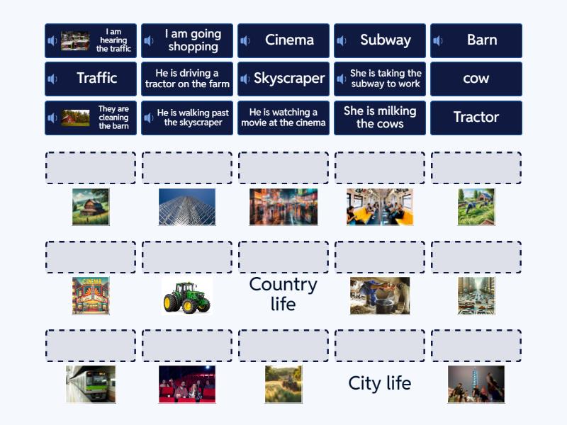 City Life vs. Country Life - Match up