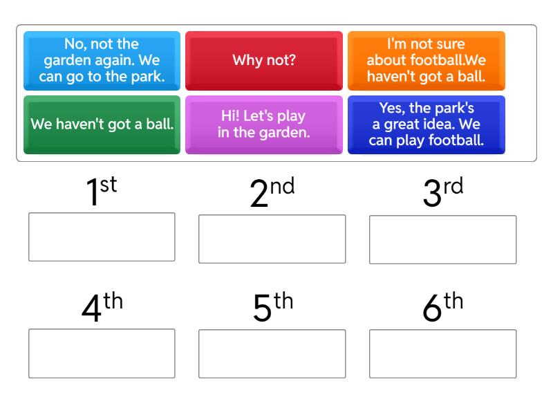 Go getter 1 Unit 5 - Rank order