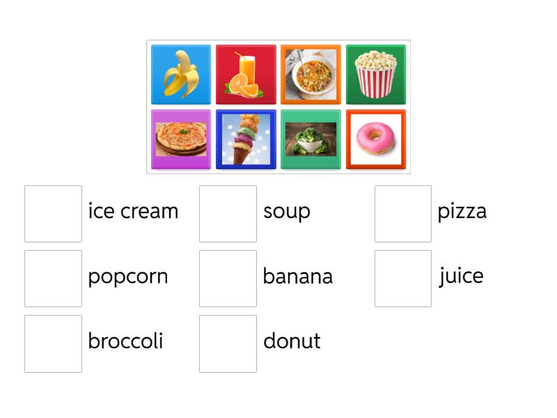 Do you like broccoli ice cream? - Match up