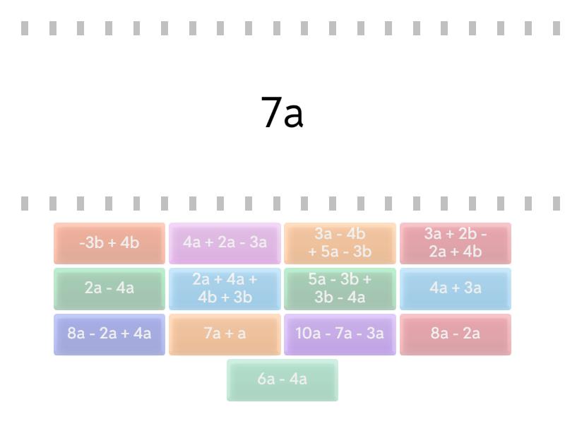 Simplifying expressions - Find the match