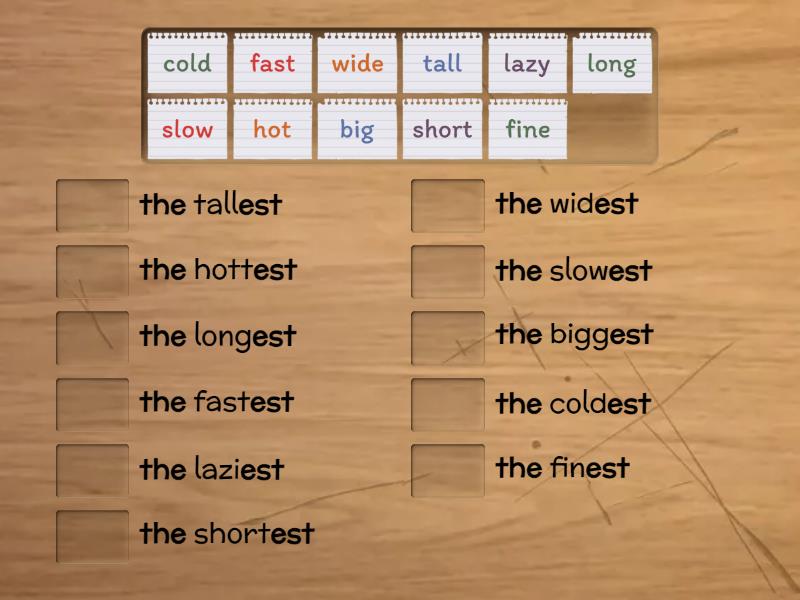 SUPERLATIVE - Match up