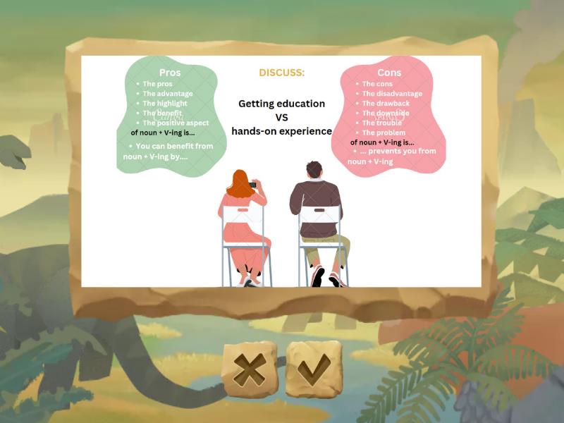 Discuss advantages and disadvantages - Flash cards