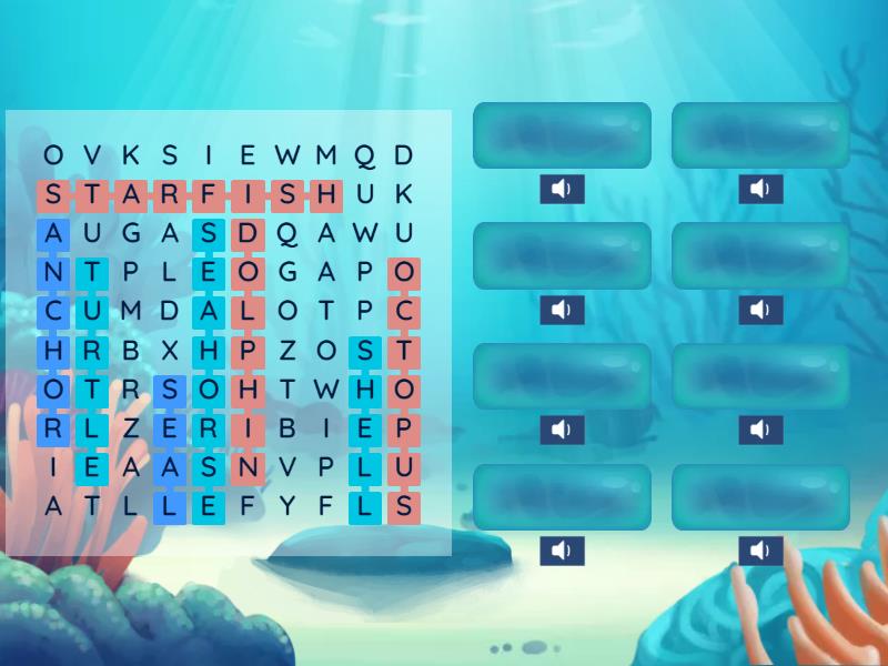 Under the sea - Wordsearch