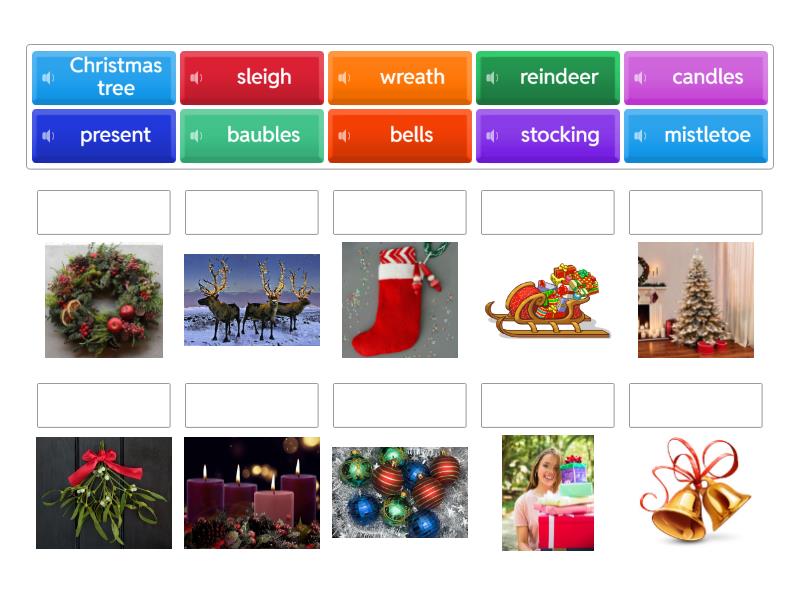 Christmas vocabulary - Match up