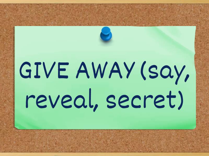 PHRASAL VERBS TABOO UNIT 1 B2 - Flash cards