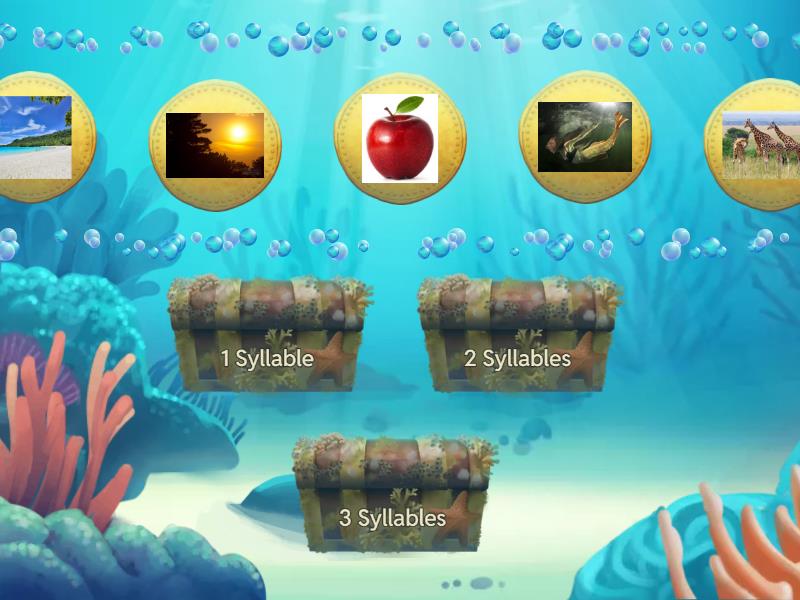 Under the Sea-Counting Syllables - Speed sorting