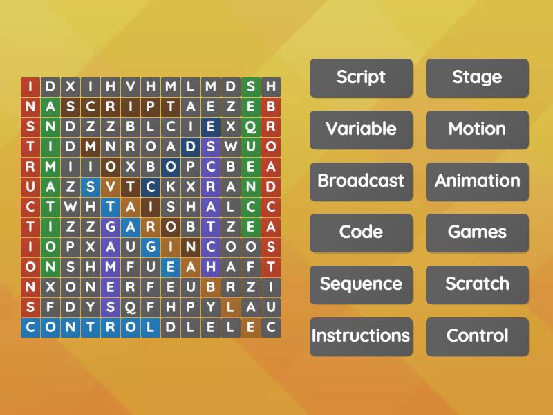 Scratch Keywords - Wordsearch
