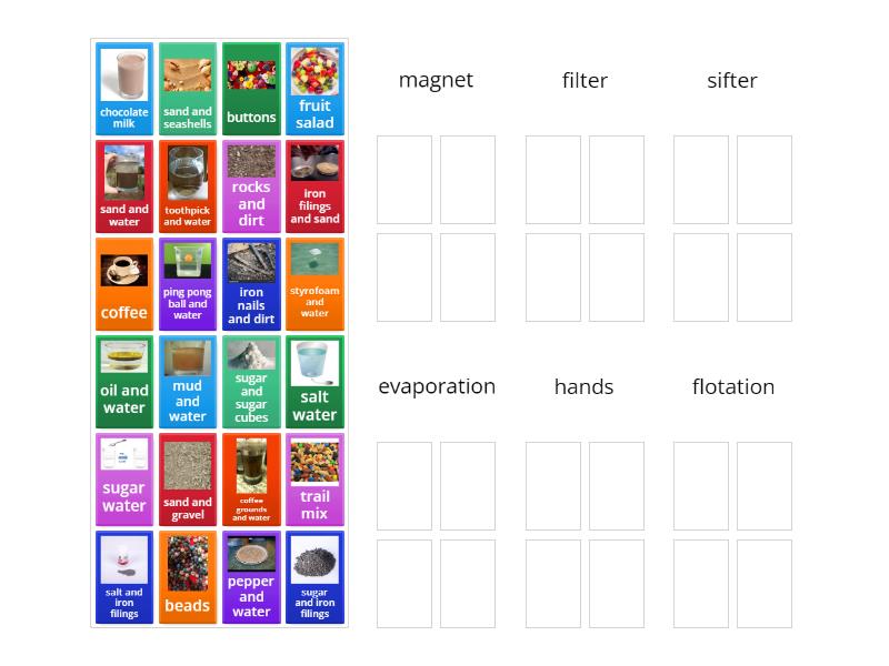 Separating Mixtures - Group sort