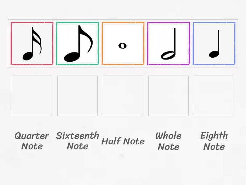 Level 1: Note Value Names (US) - Match up