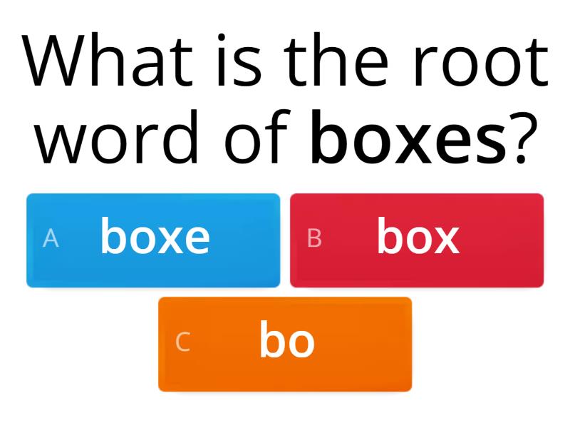Root words - Quiz