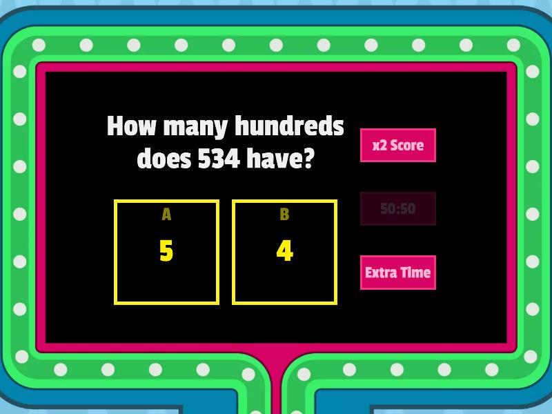 Place Value Review - Gameshow quiz