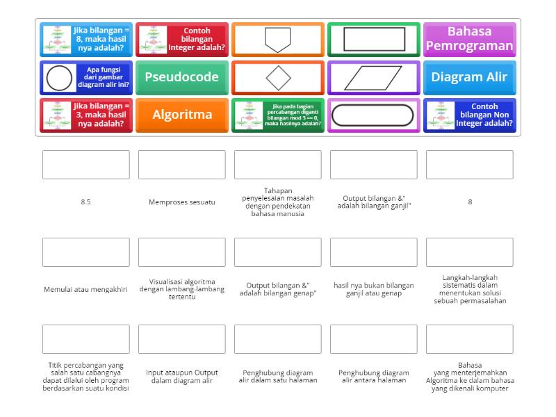 Quiz Algoritma dan Pemrograman - Match up