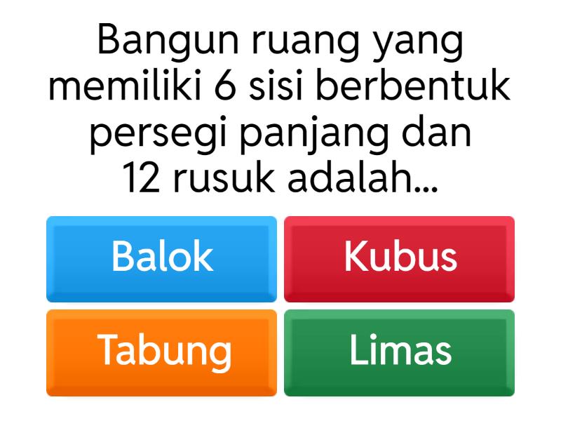 Bangun Ruang - Quiz