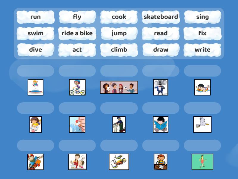 Go Getter 1_Unit 5_action verbs - Match up