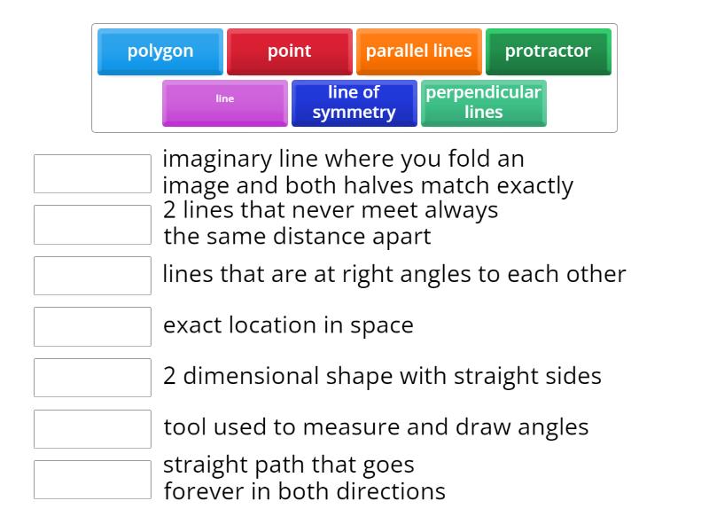 Geometry Vocabulary - Match up