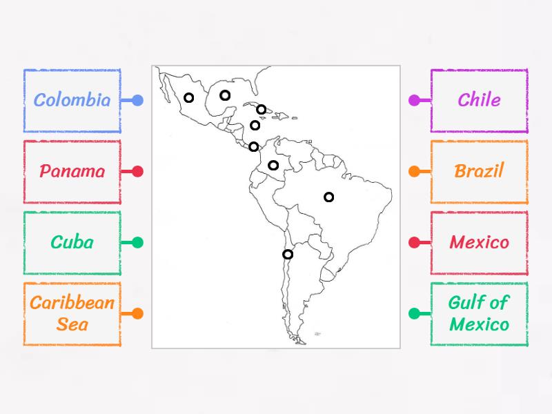 Latin American Map review - Labelled diagram