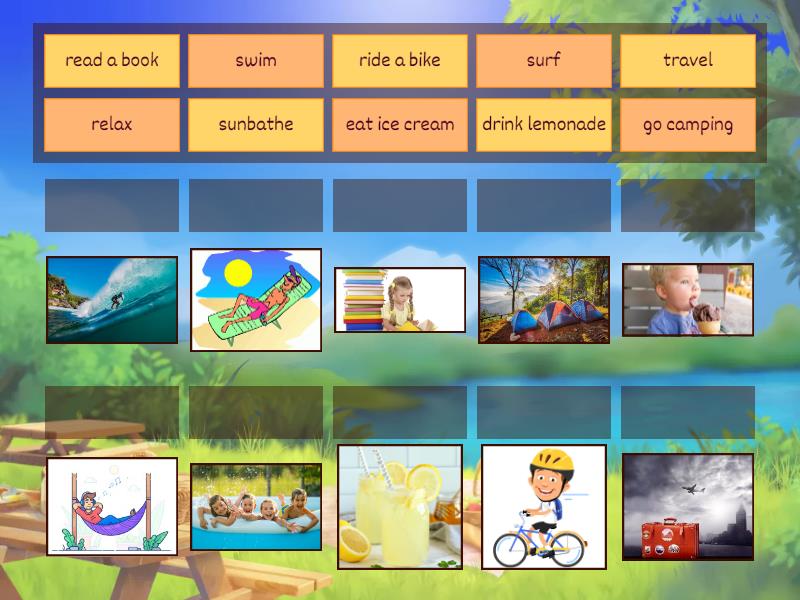 Summer verbs - Match up