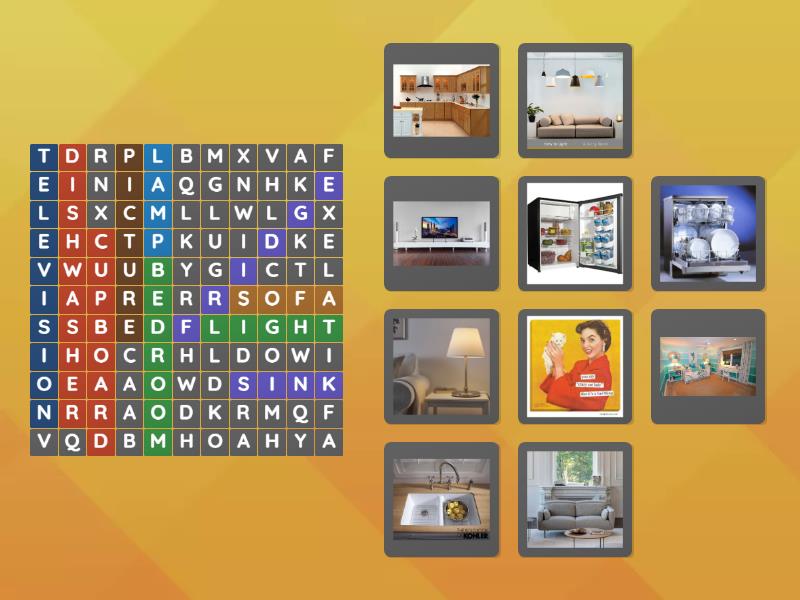 Unit 2: My House - Wordsearch