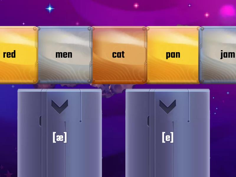 Short vowels Aa and Ee - Speed sorting