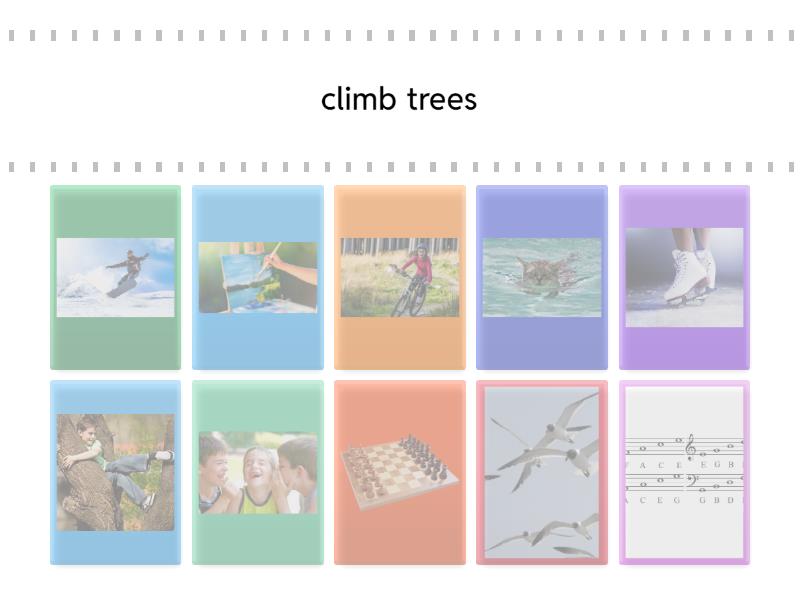 Brainy + English Class 1 Unit 5 (action verbs) - Can / Can't part 1 - Find the match