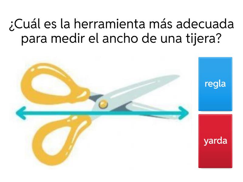 Herramienta adecuada para medir longitud: regla o yarda - Cuestionario