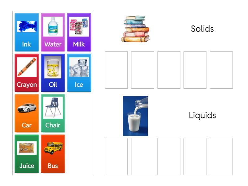 Solids and Liquids - Group sort